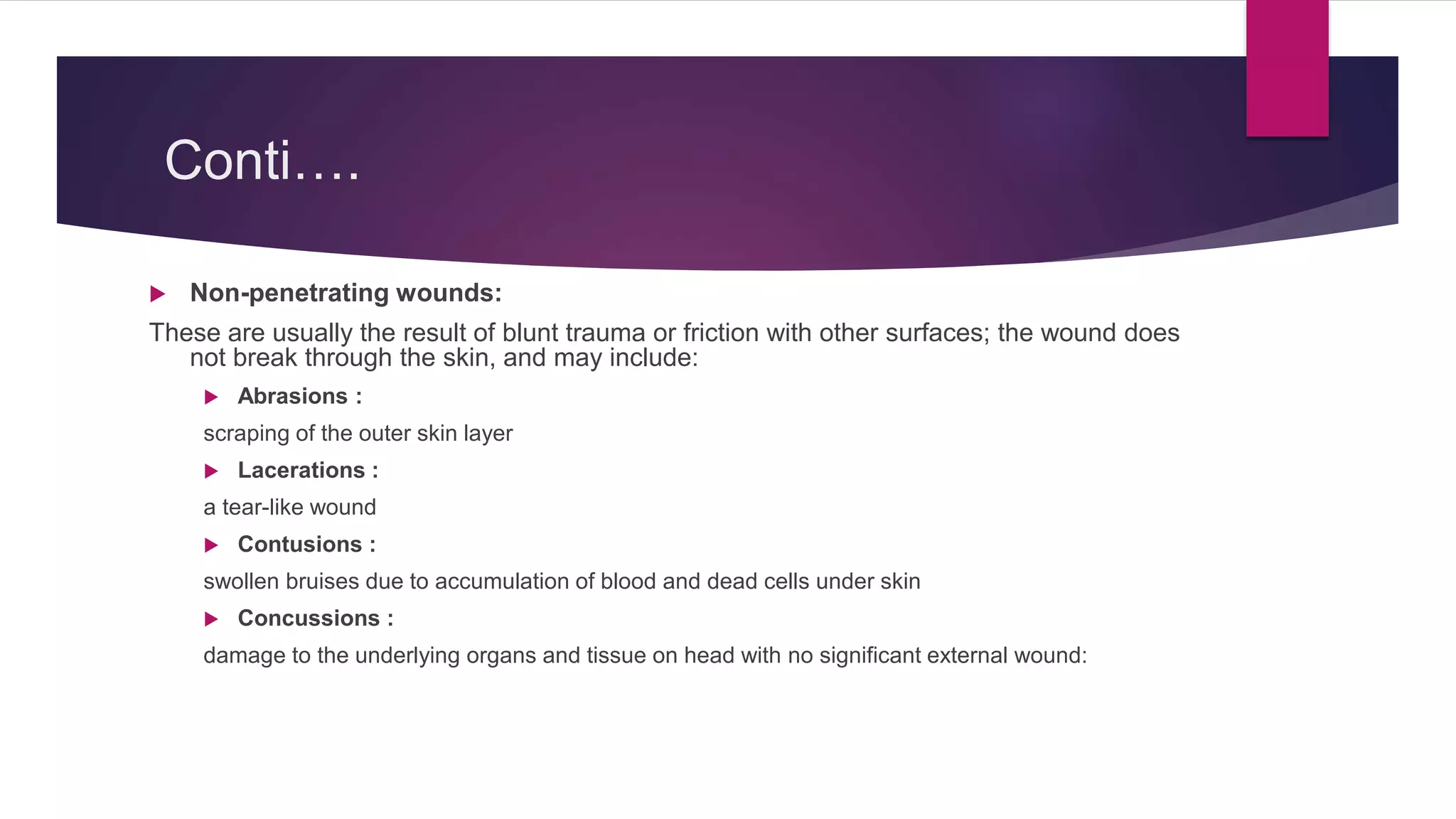 Types of wounds and management. | PPTX
