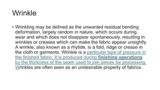 Types of Wrinkle Process in Fabric Factors Affecting Wrinkling on ...