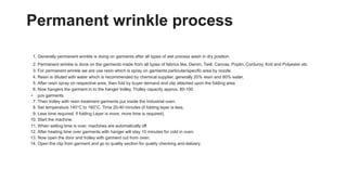 Types of Wrinkle Process in Fabric Factors Affecting Wrinkling on ...