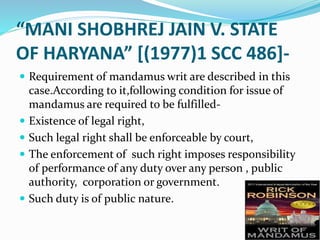 Types of writ and difference between public interest litigation and private inte | PPTX ...