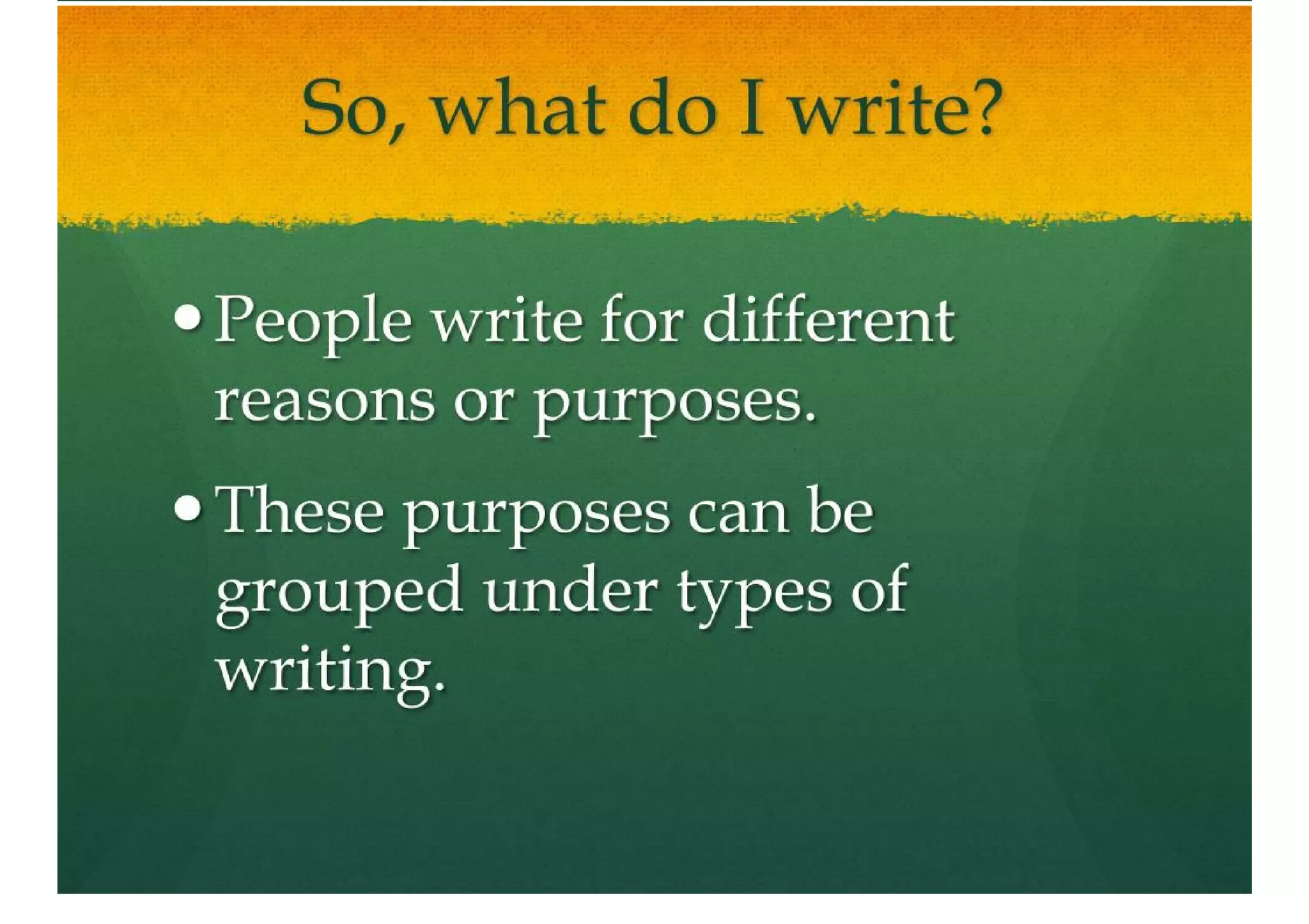 Types Of Writing | PPT