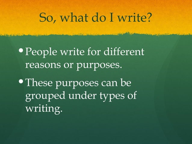 TypesofWriting. Different types of writing (narrative, descriptive ...