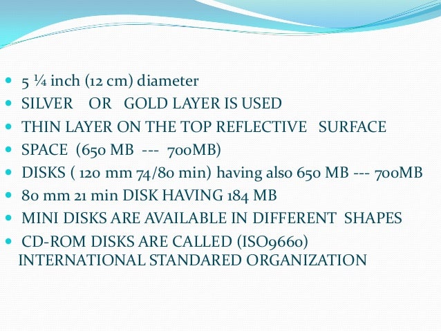 Types optical disks