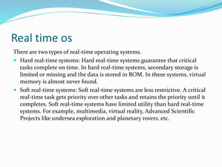 Types or evolution of operating system | PPTX