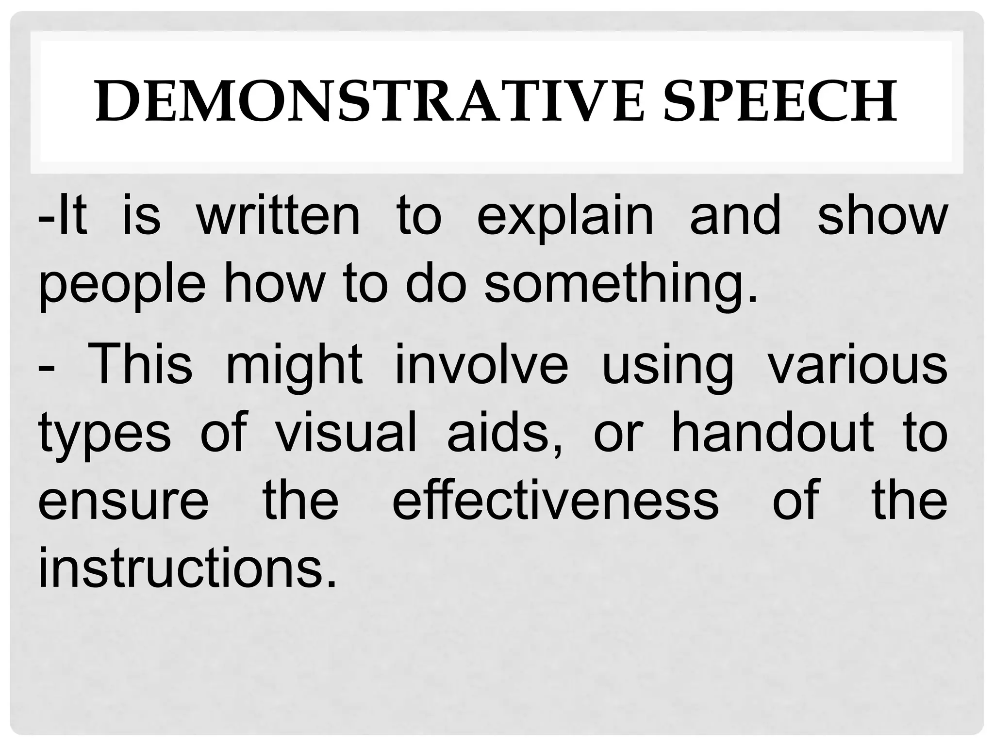 Types os Speeches | PPT