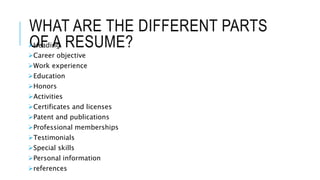 types, parts, of resume.pptx