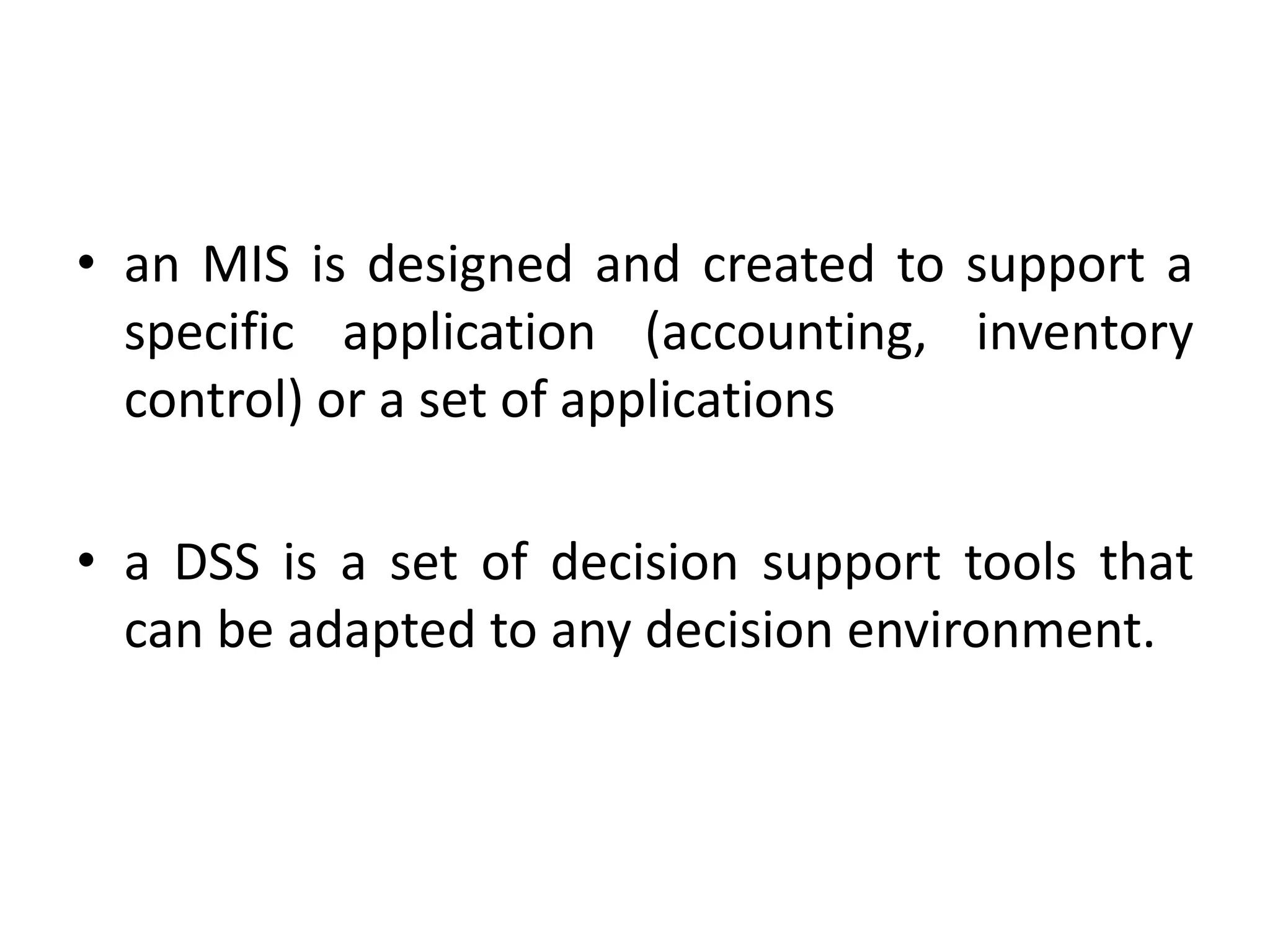 Types, purposes and applications of information systems | PPTX