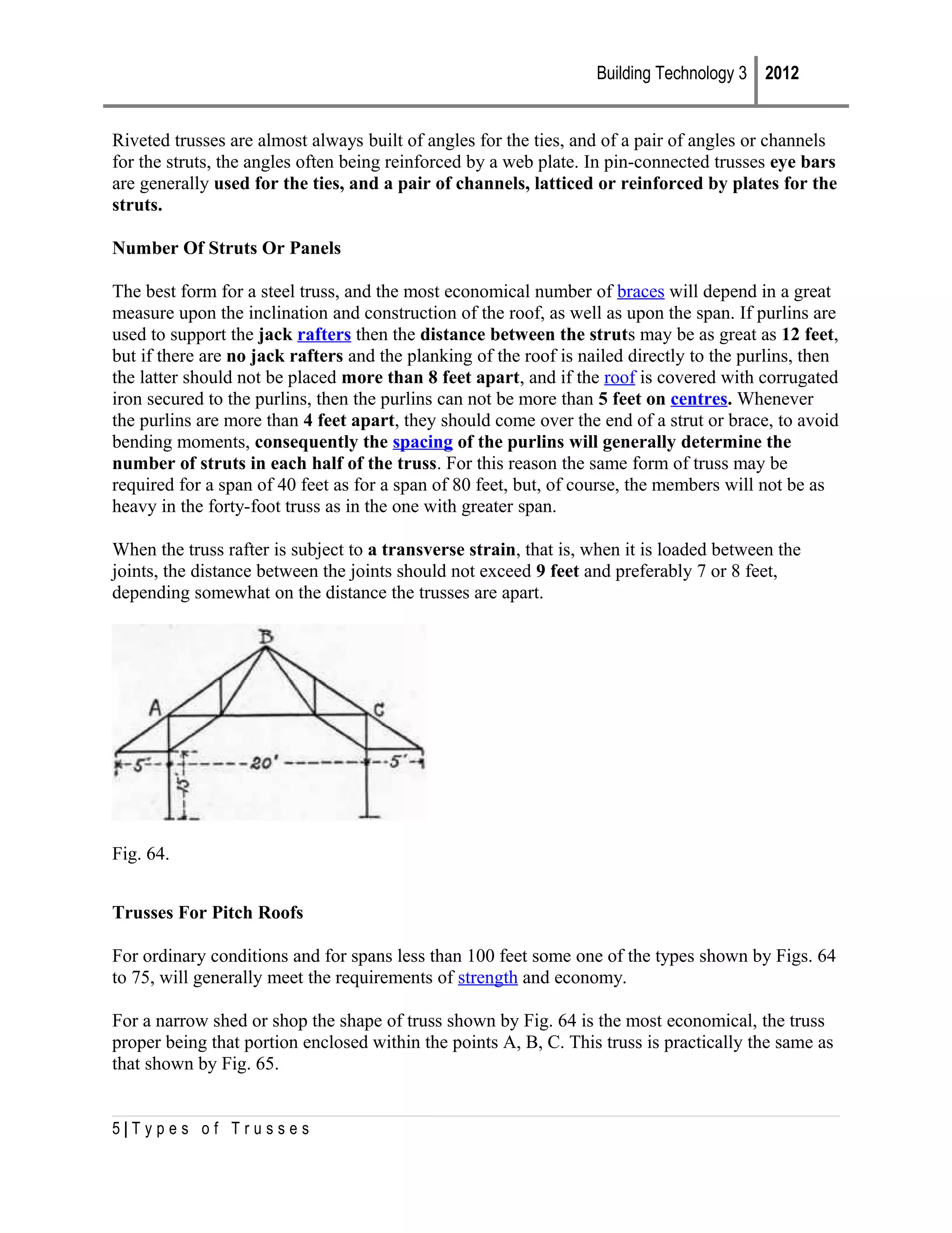 Types roof trusses | DOC