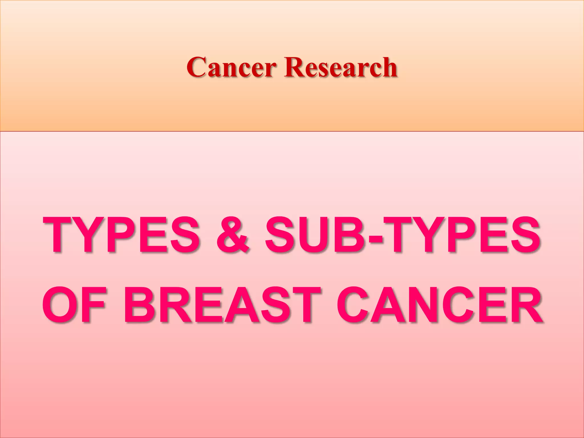 Types & Sub-types of Breast Cancer | PPTX