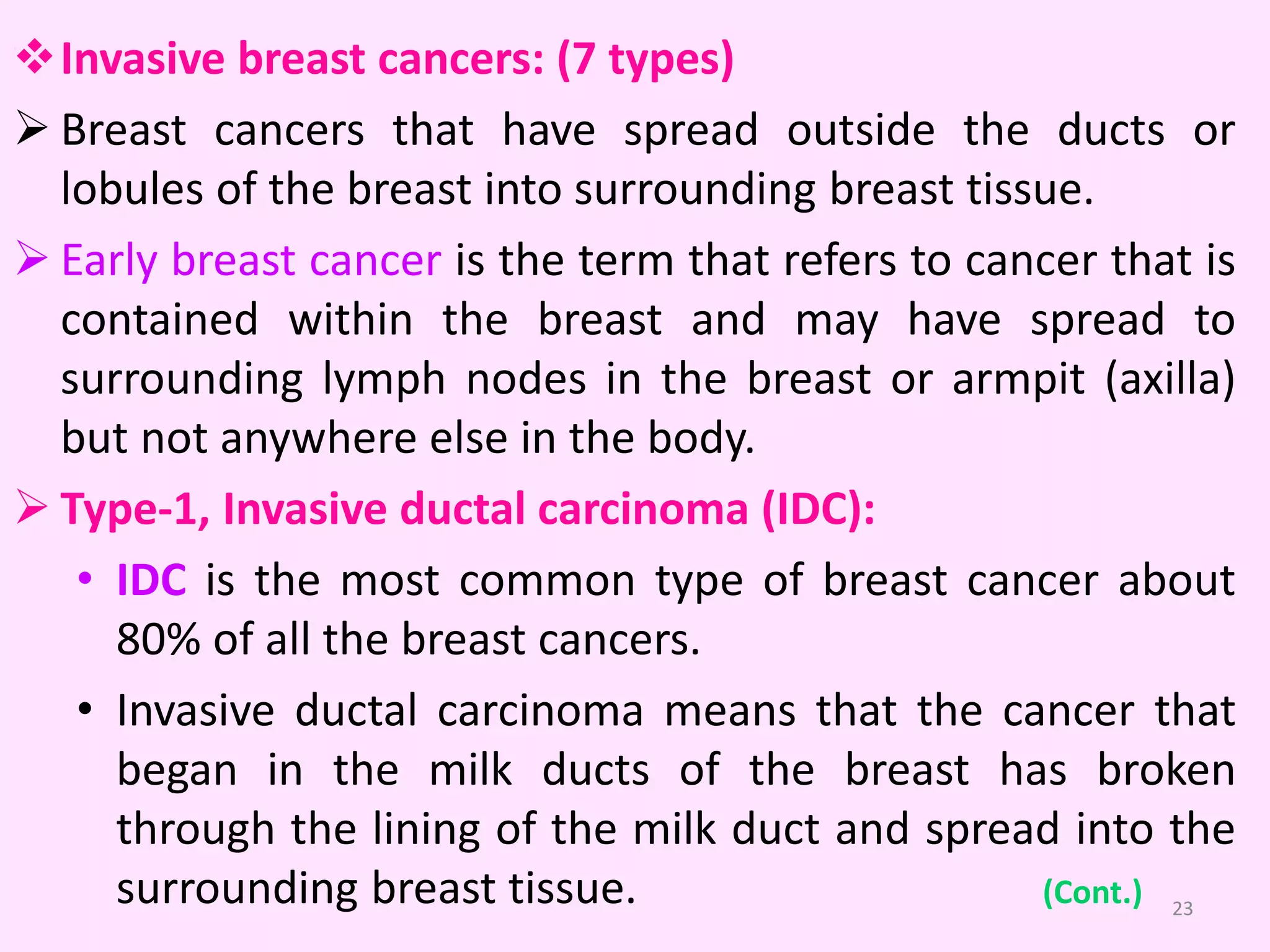 Types & Sub-types of Breast Cancer | PPTX