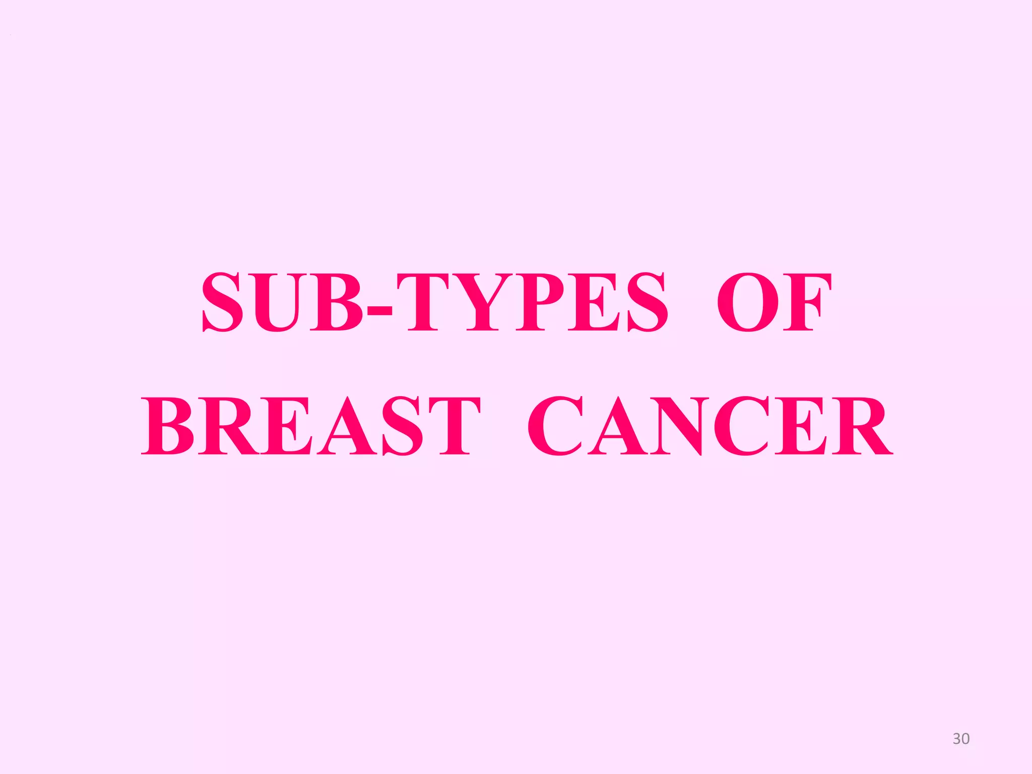 Types & Sub-types of Breast Cancer | PPTX