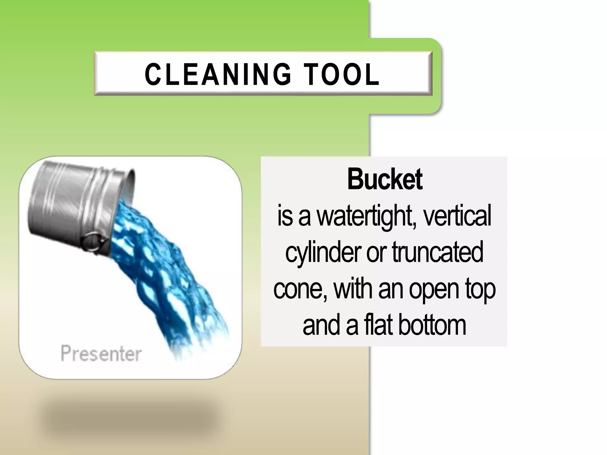 Cleaning tools, equipment and materials | PPTX