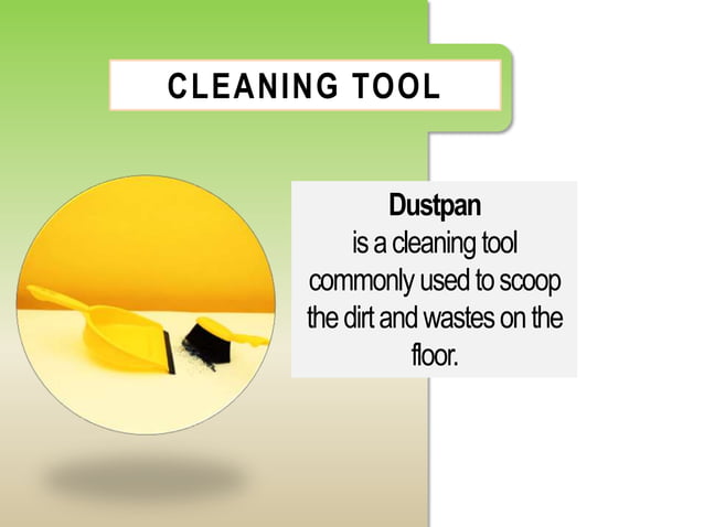 Cleaning tools, equipment and materials | PPTX