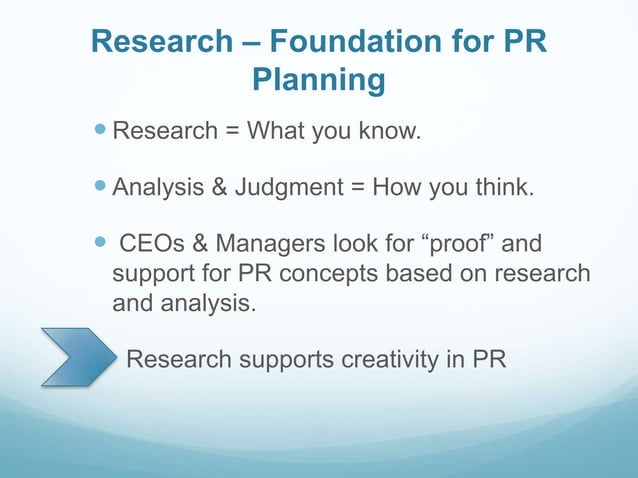Types & Uses of PR Research | PPTX