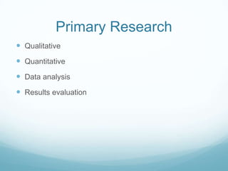 Types & Uses of PR Research | PPTX