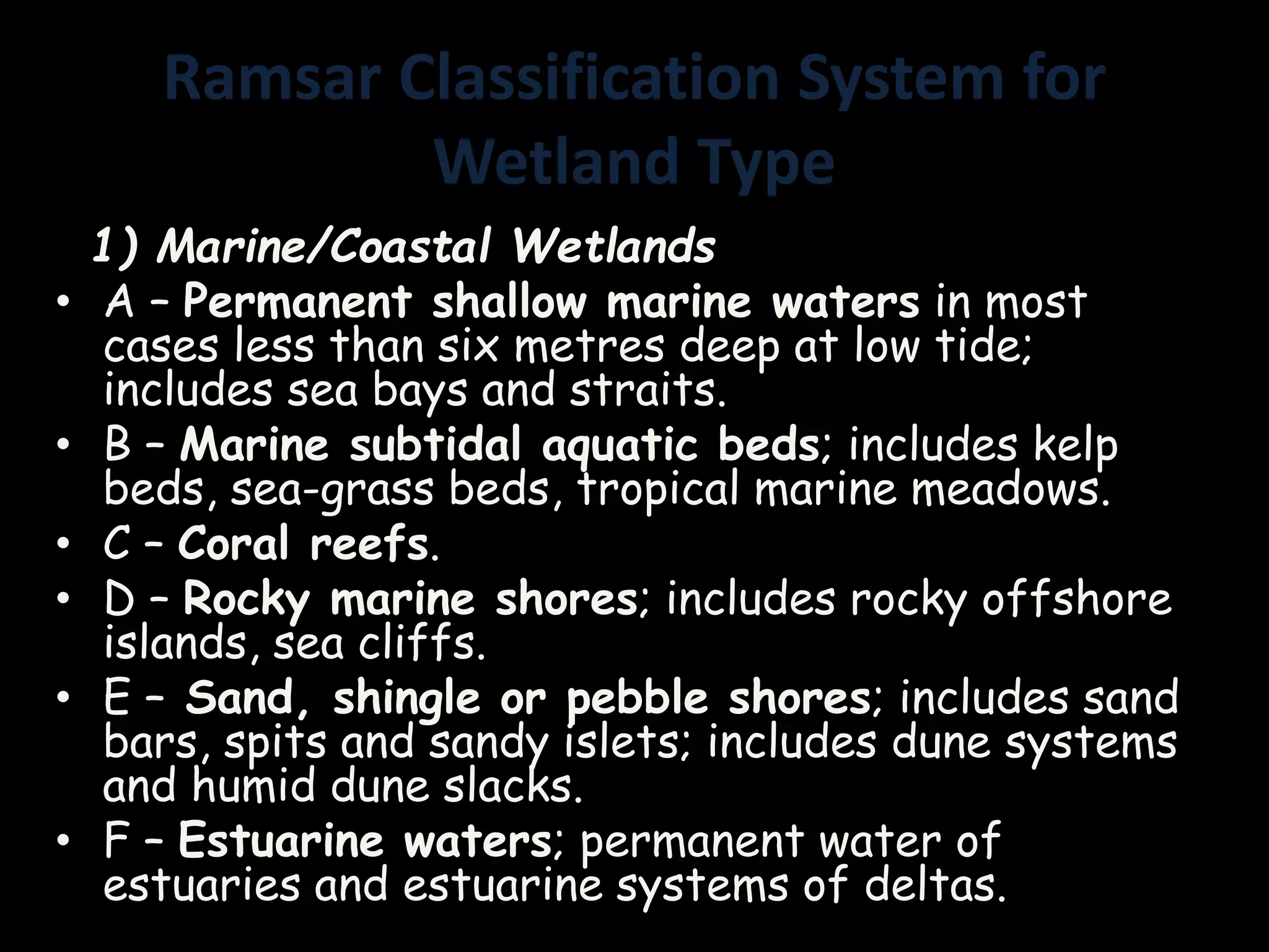 Types of wetlands and wetland formation | PPTX