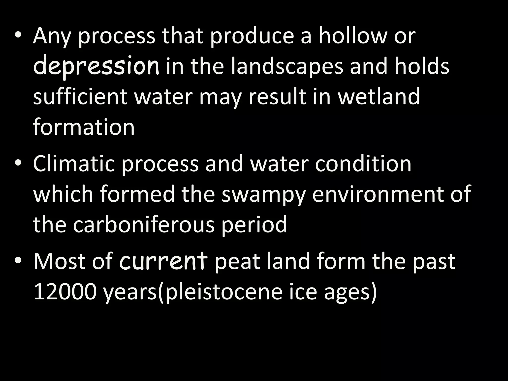 Types of wetlands and wetland formation | PPTX