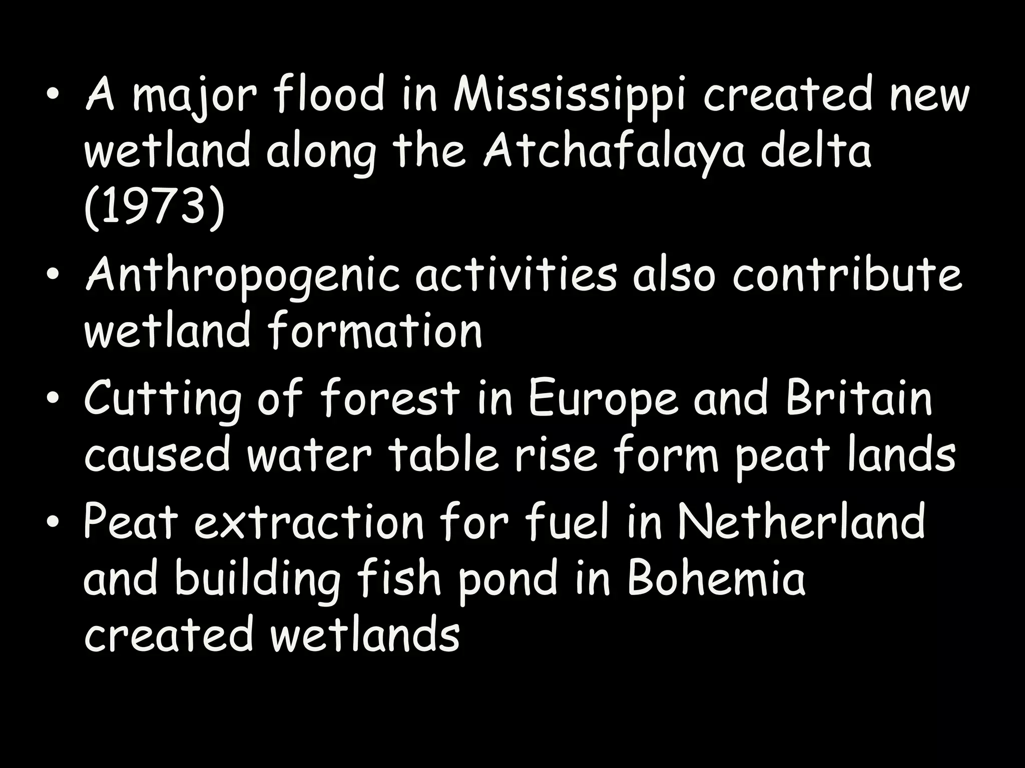 Types of wetlands and wetland formation | PPTX