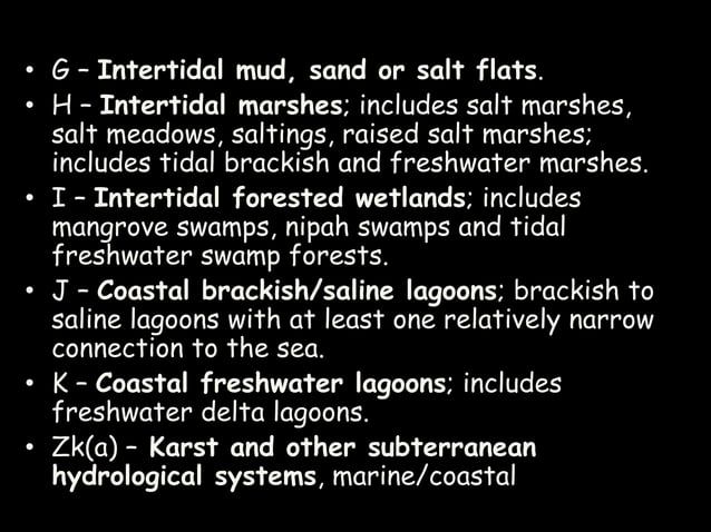 Types of wetlands and wetland formation | PPTX