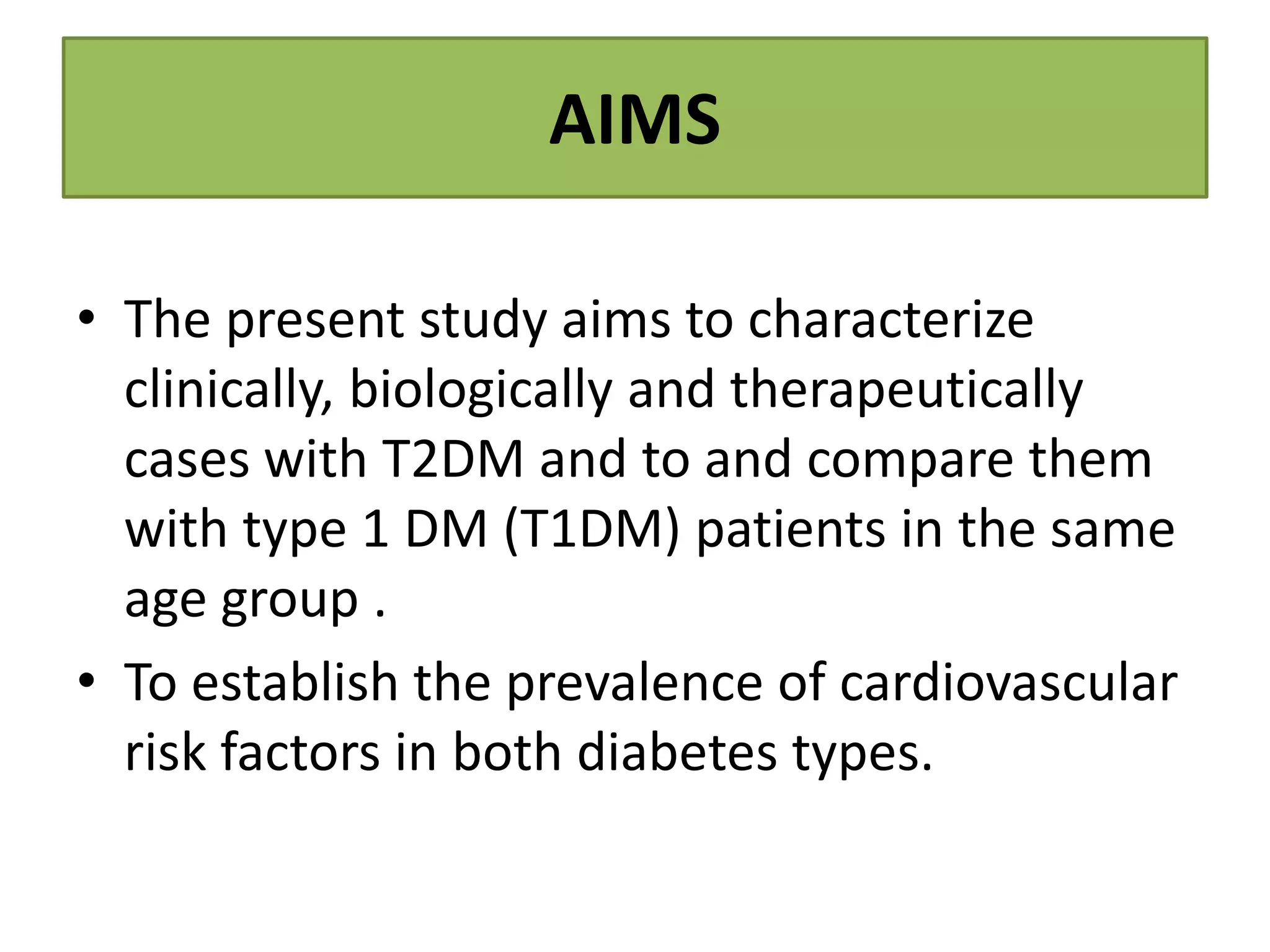 Type two and type one diabetes in the | PPTX