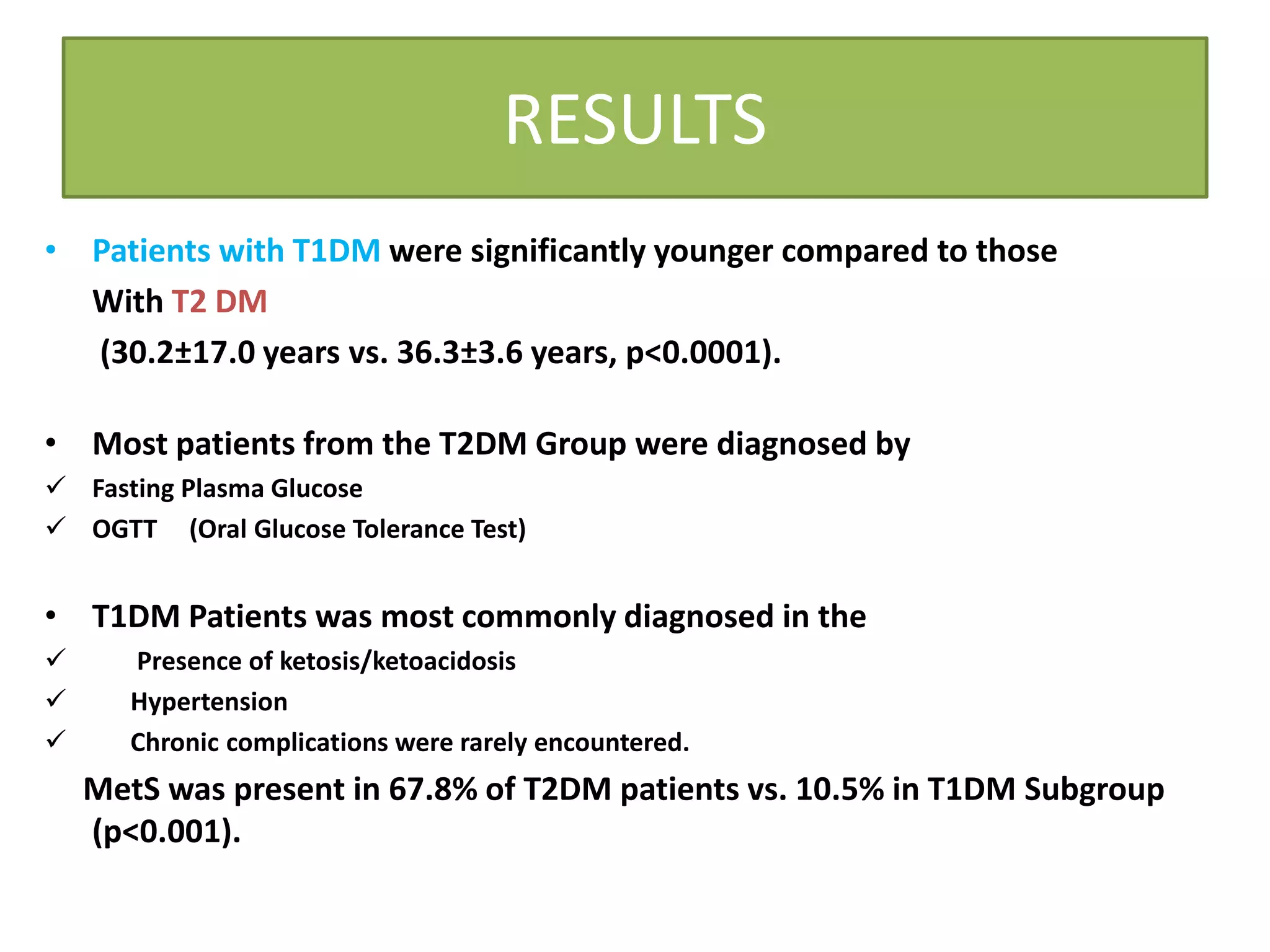 Type two and type one diabetes in the | PPTX