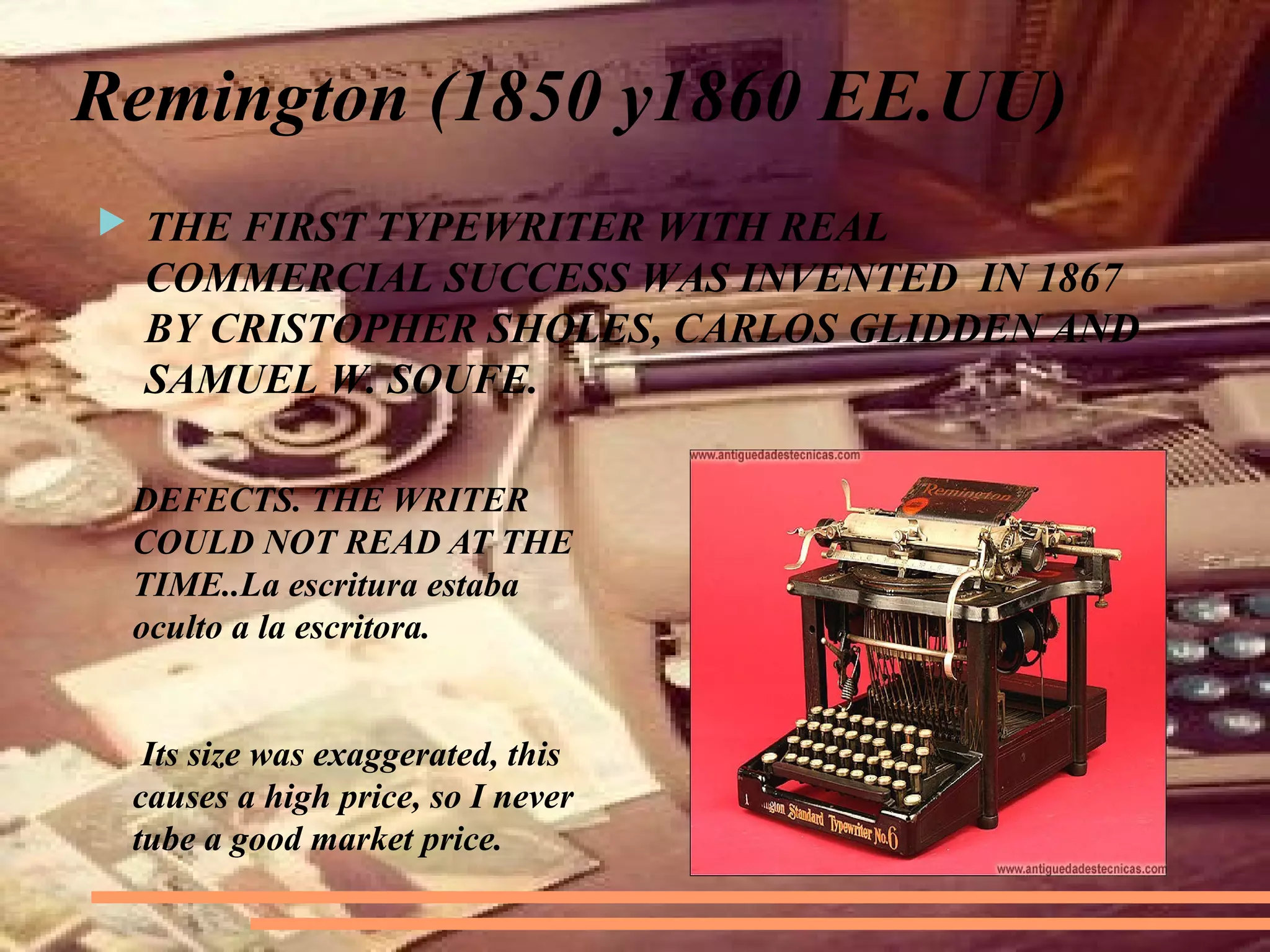 Typewriter manual and electronic. | PPT