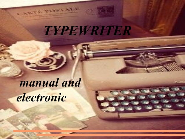 Typewriter manual and electronic. | ODP