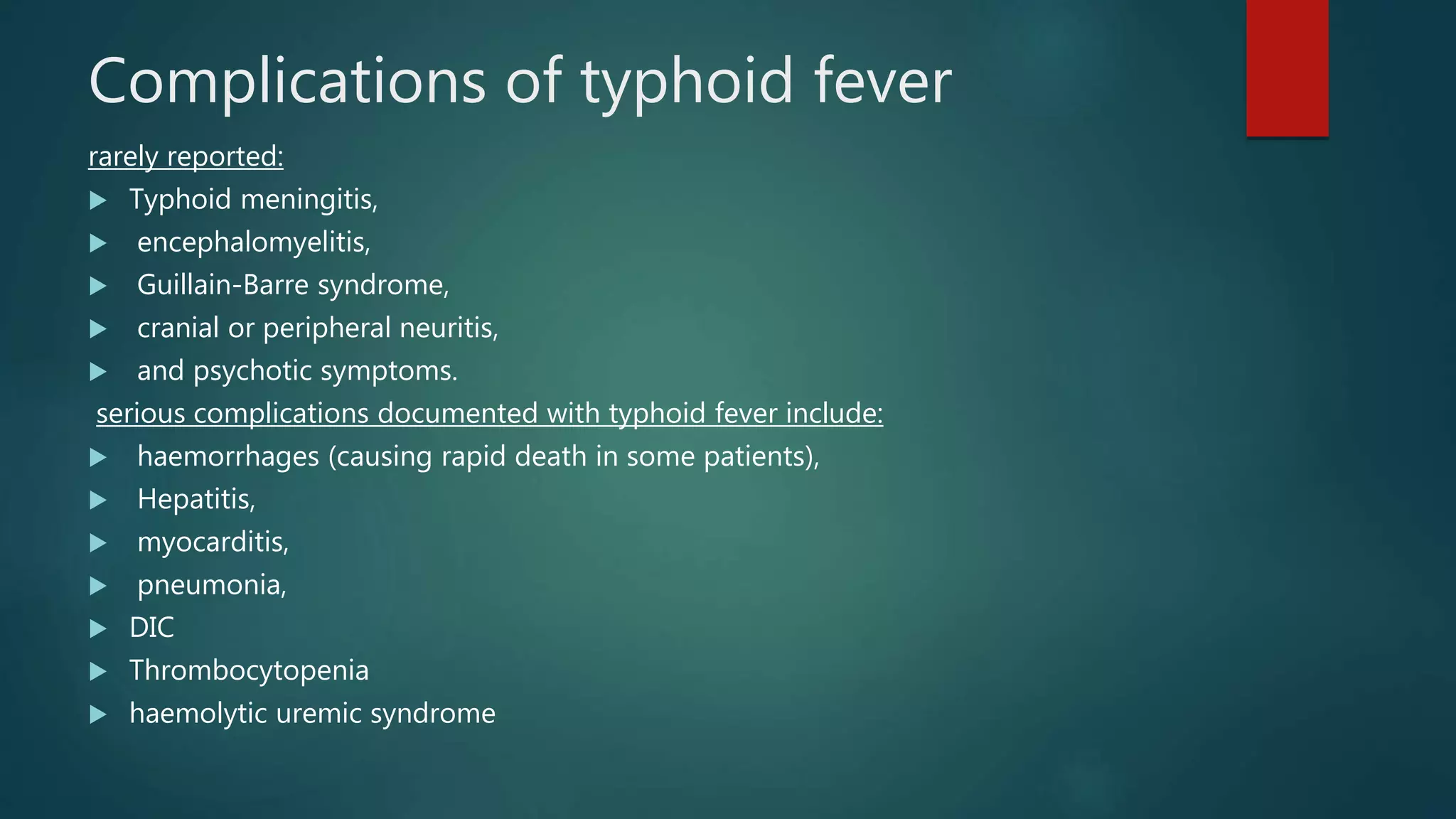 Typhoid fever case study, explanation and treatment | PPTX