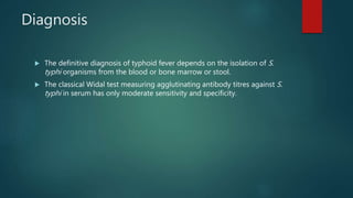 Typhoid fever case study, explanation and treatment | PPTX