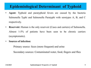 Epidemiological Perspective of Typhoid Fever | PPTX
