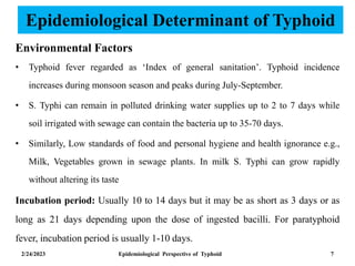 Epidemiological Perspective of Typhoid Fever | PPTX