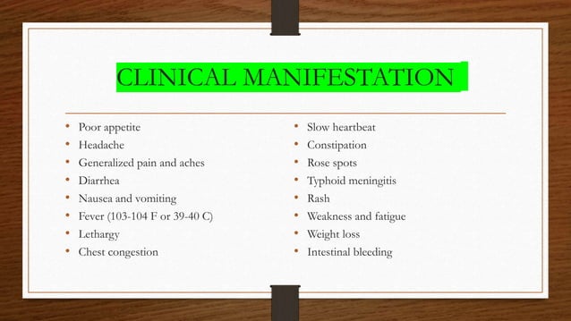 Typhoid fever or enteric fever | PPT