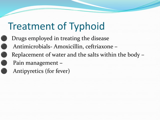 Typhoid and its transmission and its prevention and medication | PDF