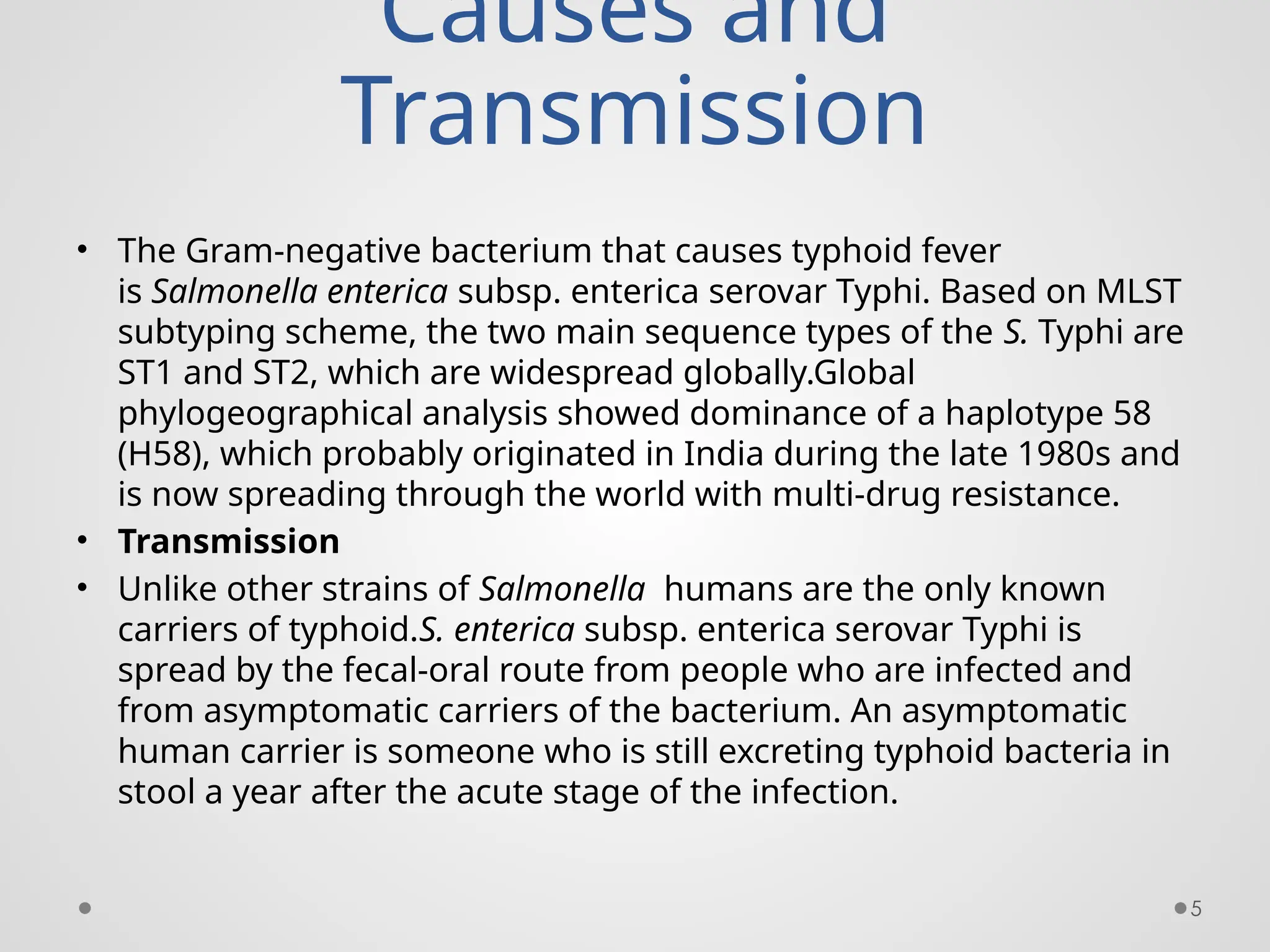 Typhoid fever.( Agent,Characteristics,Cause,Symptoms,Dignosis,Treatment ...