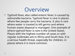 Typhoid fever.( Agent,Characteristics,Cause,Symptoms,Dignosis,Treatment ...