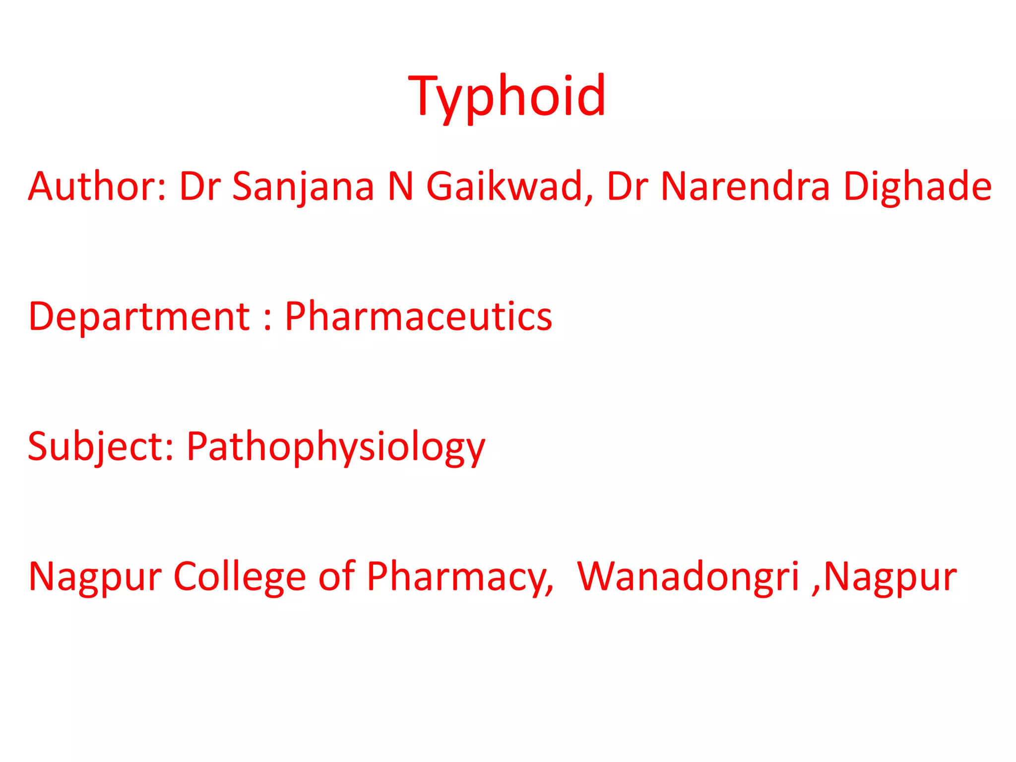Typhoid control | PPT