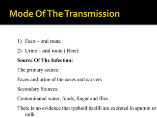 Typhoid fever | PPT | Infectious Diseases | Diseases and Conditions