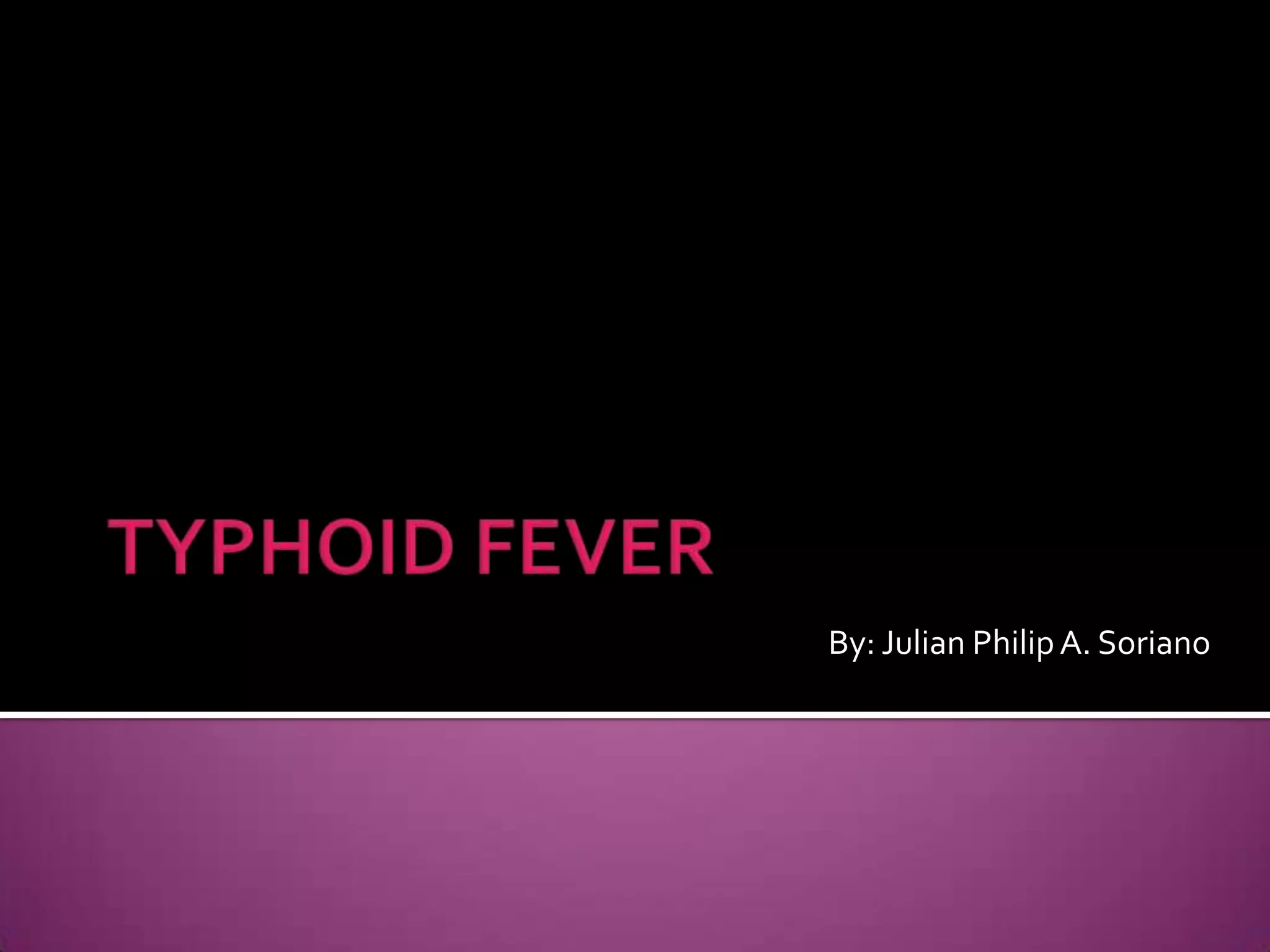 Typhoid fever | PPT