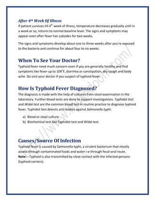 Typhoid Fever | SurgicoMed.com