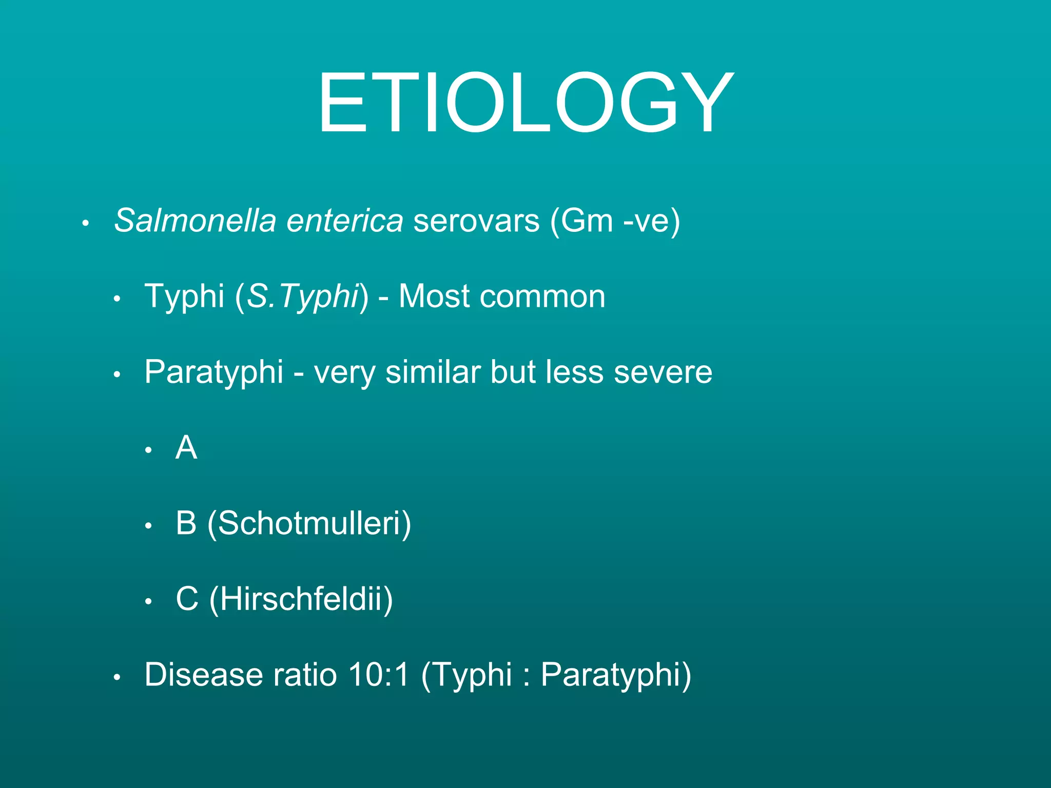 Typhoid fever (Enteric fever) | PPTX