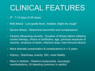 Typhoid fever (Enteric fever) | PPTX