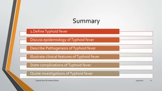 Typhoid fever | PPTX