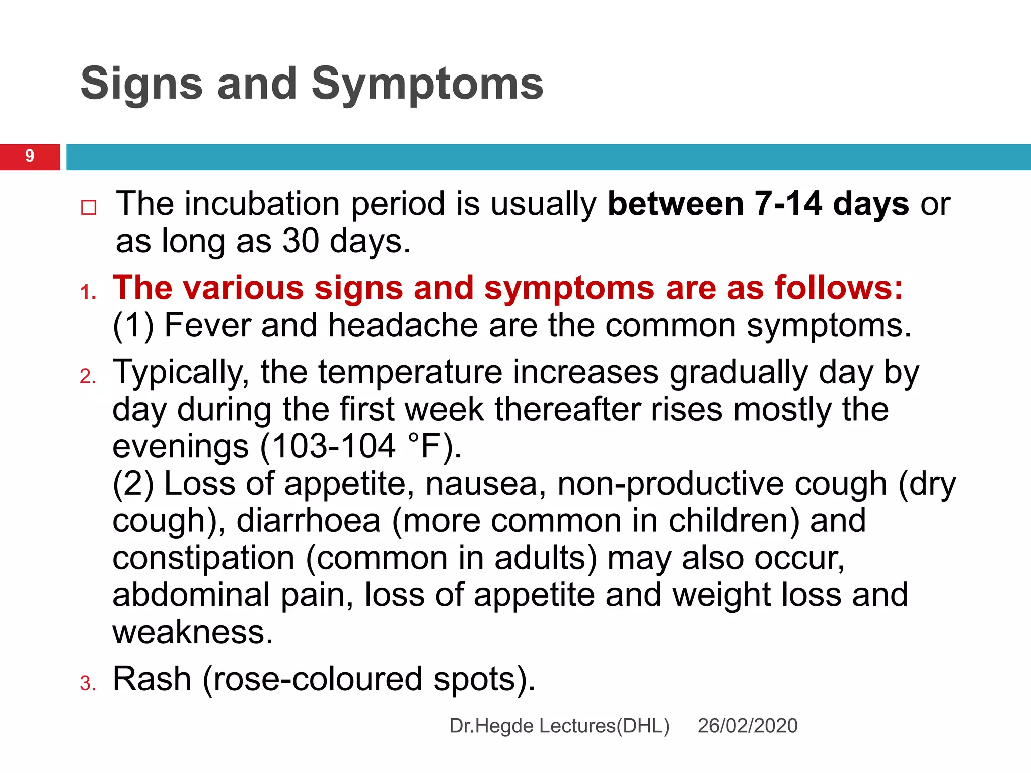 Typhoid Fever (Enteric Fever) | PPT