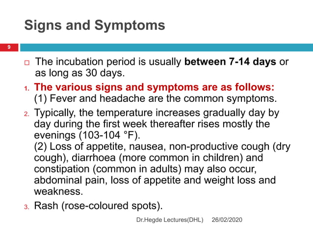 Typhoid Fever (Enteric Fever) | PPT