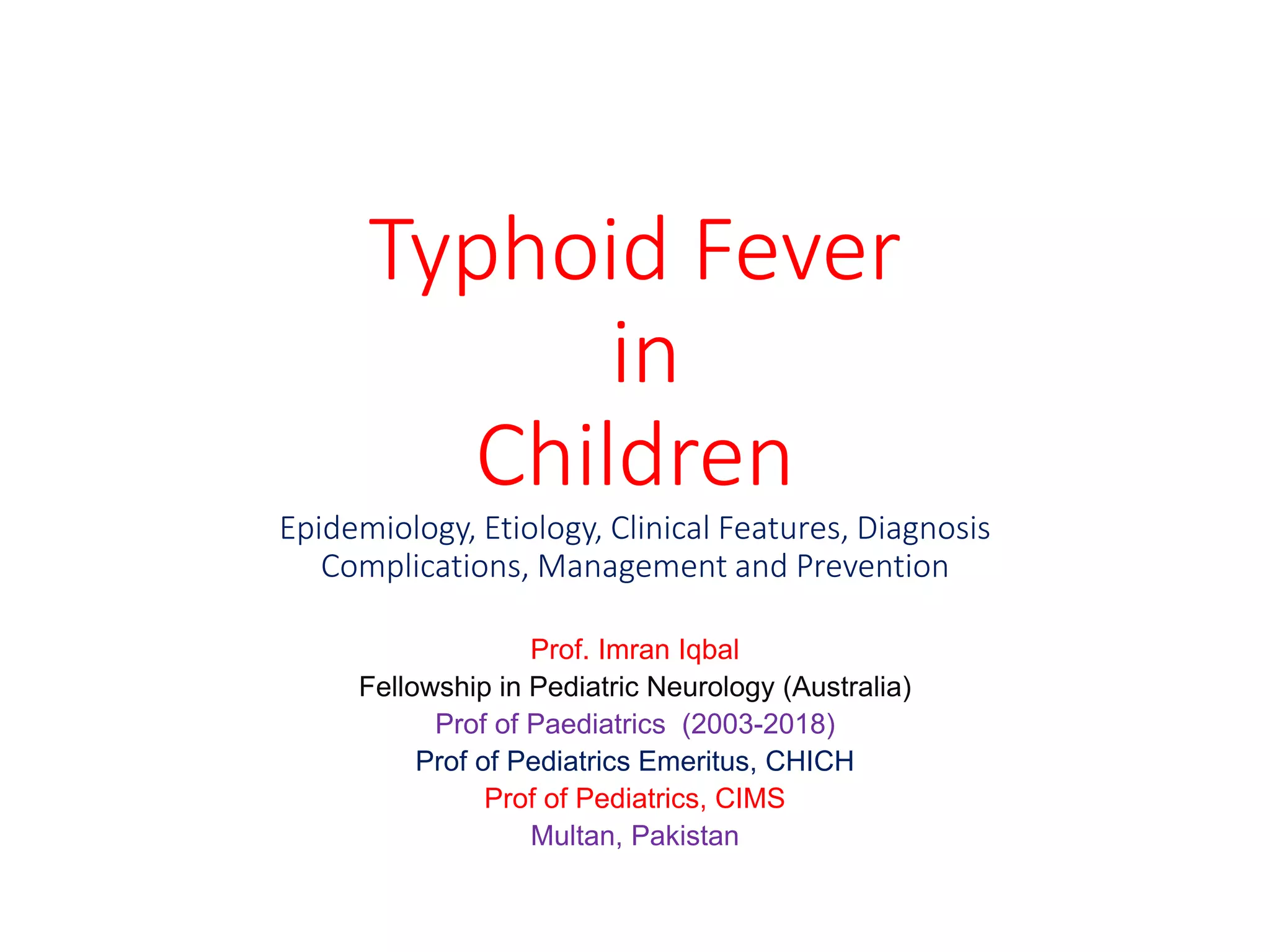 Typhoid fever in children 2021 | PDF