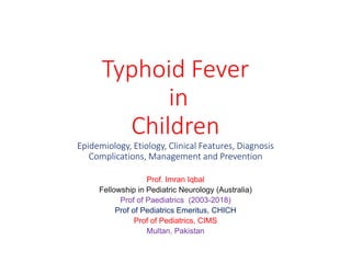 Typhoid fever in children 2021 | PDF