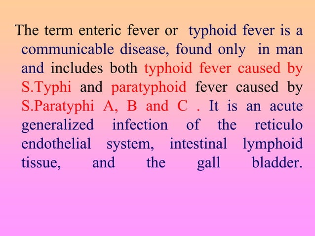 Typhoid fever ppt. | PPTX | Digestive Disorders | Diseases and Conditions