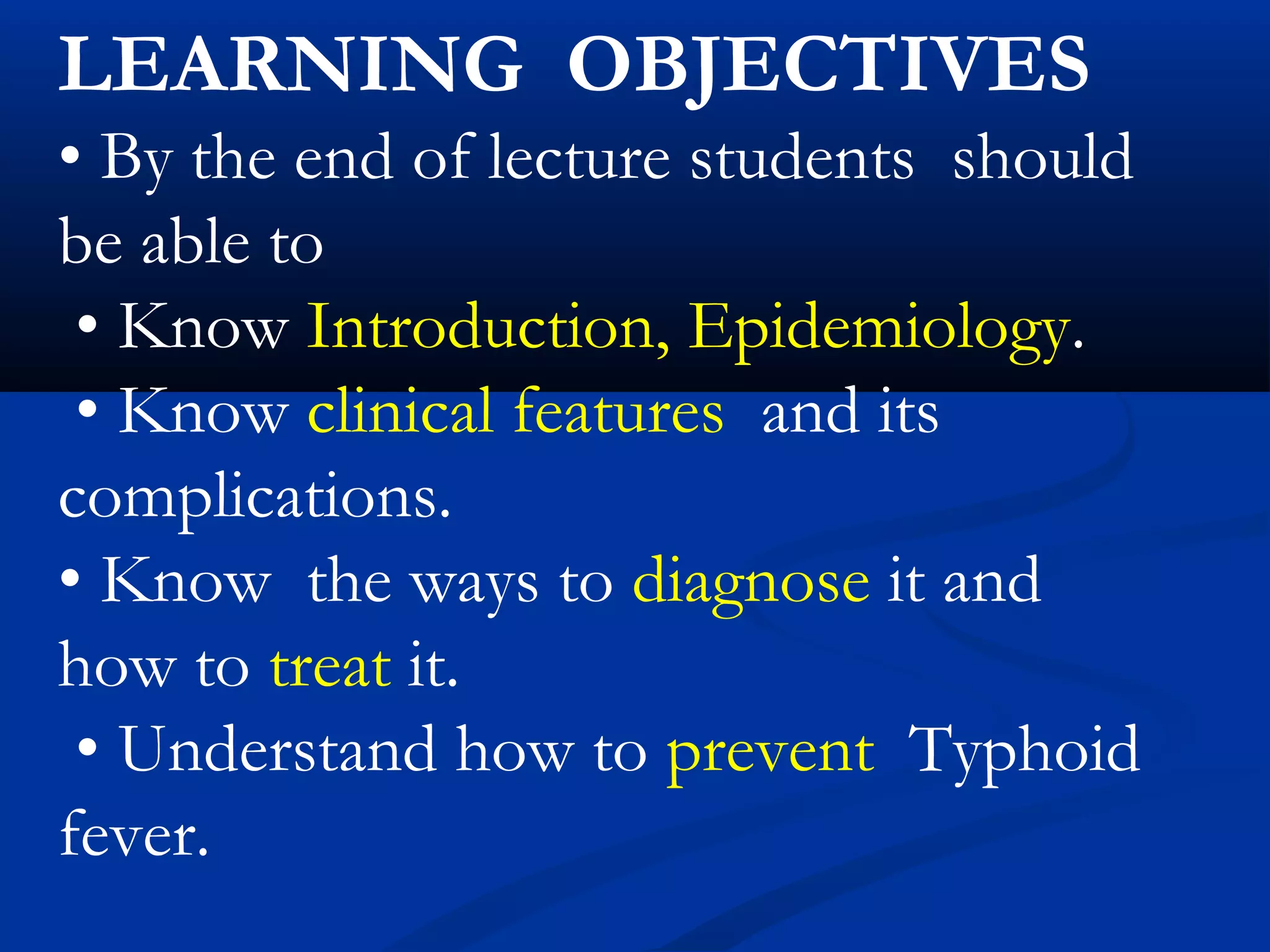 Typhoid fever ppt | PPT