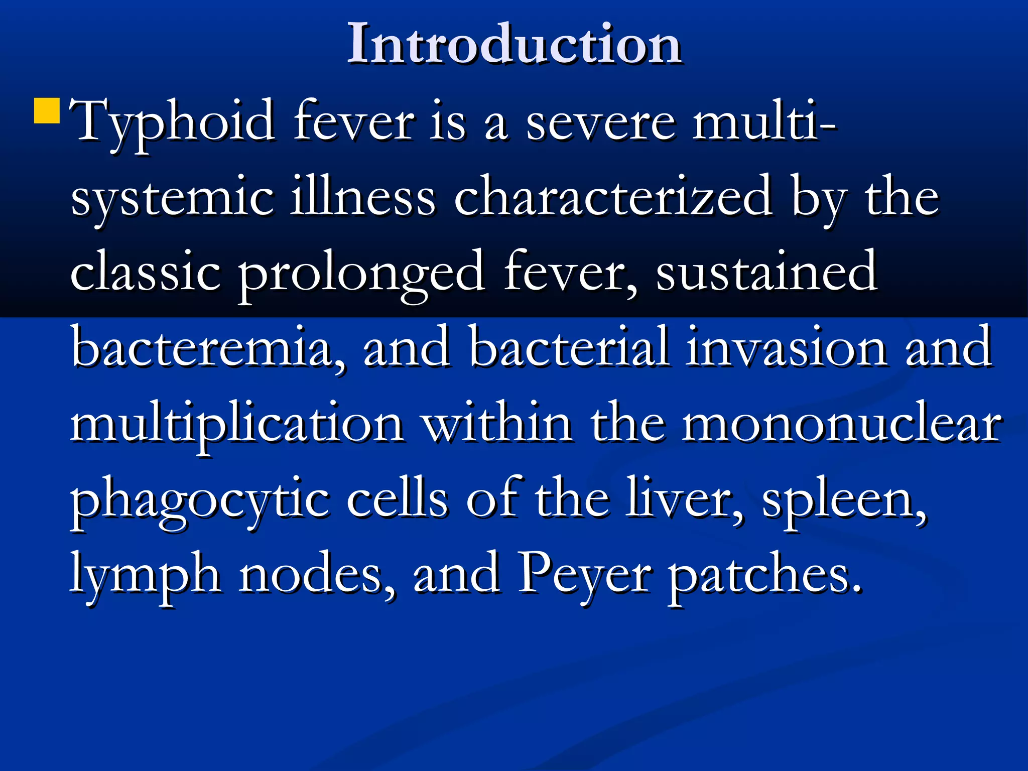 Typhoid fever ppt | PPT