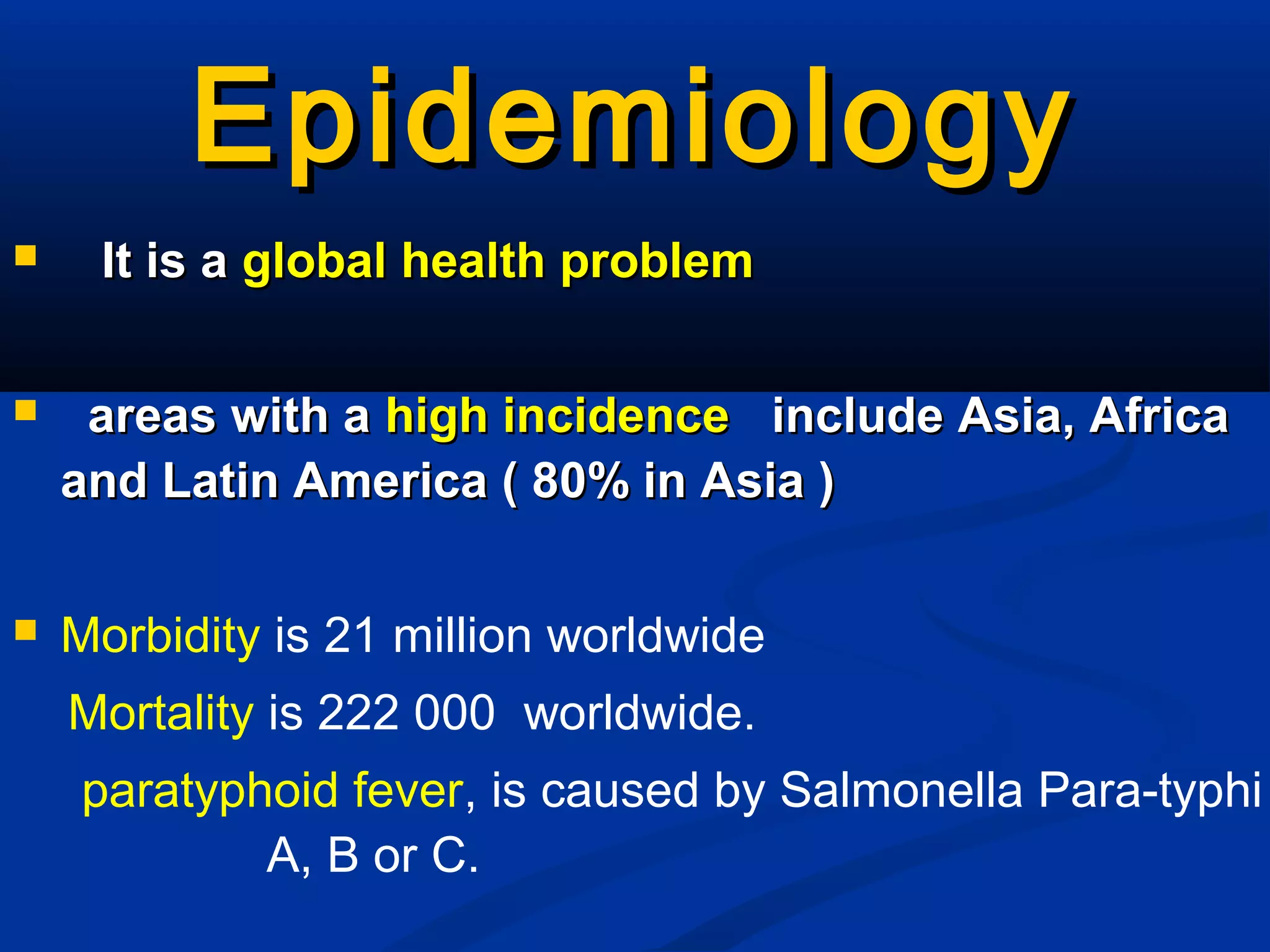 Typhoid fever ppt | PPT
